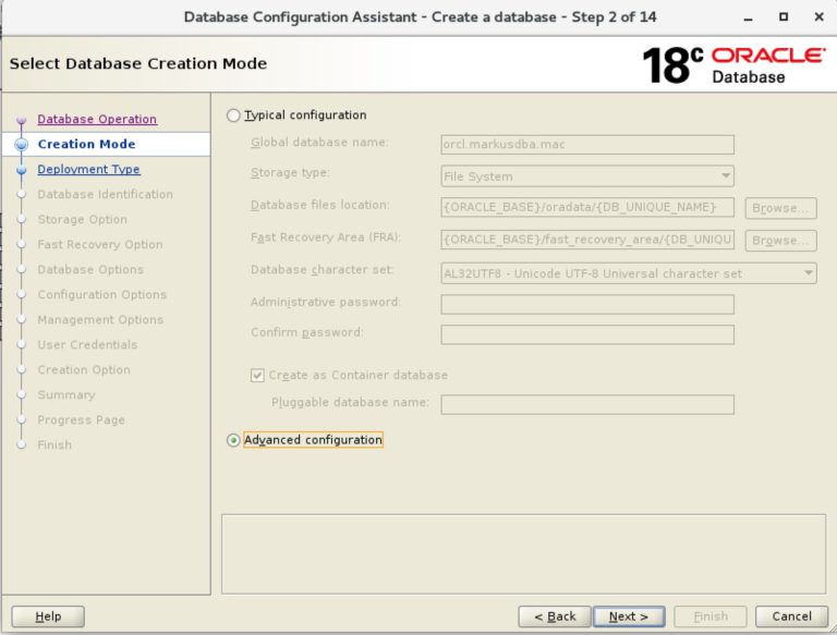 Oracle 18c Express Edition: How to create a Non-Container-Database ...