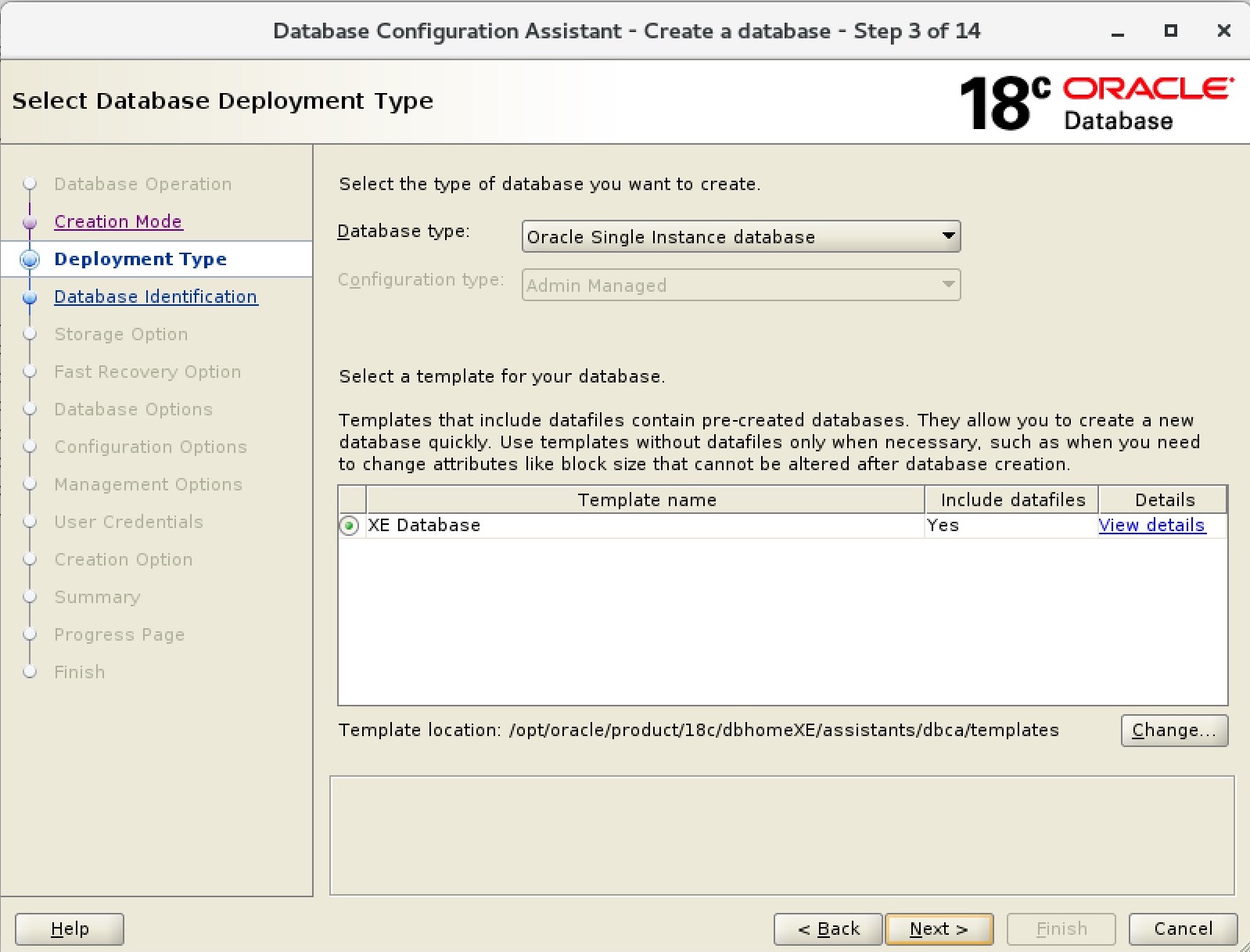Oracle 18c Express Edition: How to create a Non-Container-Database ...
