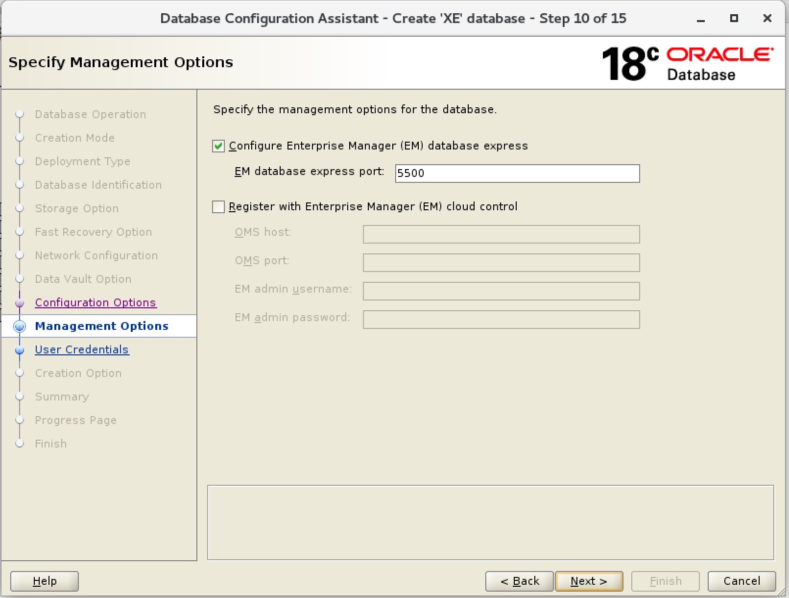 Oracle 18c Express Edition How To Create A Non Container Database