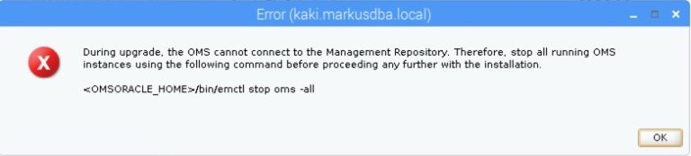 Upgrade Enterprise Manager Cloud Control to 13.5 – www.markusdba.net
